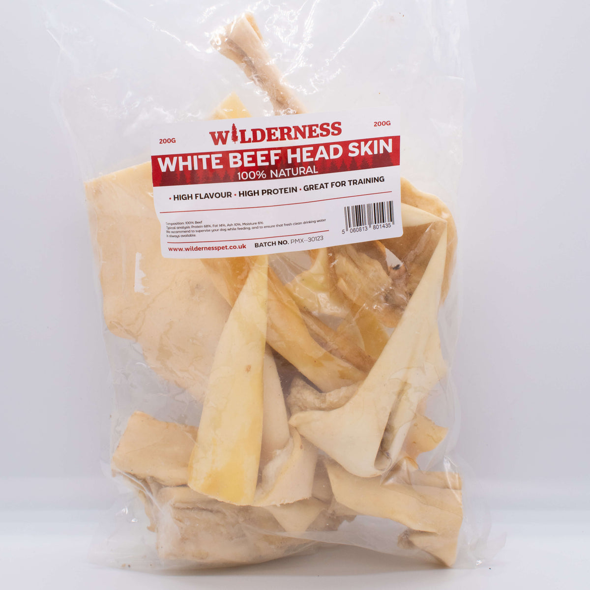 Wilderness White Beef Head Skin 200g – Dofos Pet Centre